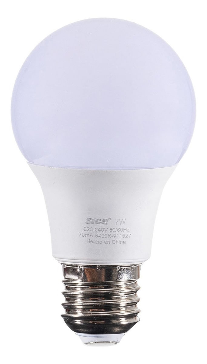 Lámpara Led Sica 7w - Clásica - Luz Fría - Bajo Consumo - Crafters
